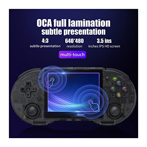 Retro Game RG353P Handheld Video Game Console 3.5 Inch IPS Screen RK3566 with WiFi Android Li-nux TV Out Retro Games Player Box (Size : 128G 25000 Games, Color : Black with Bag)