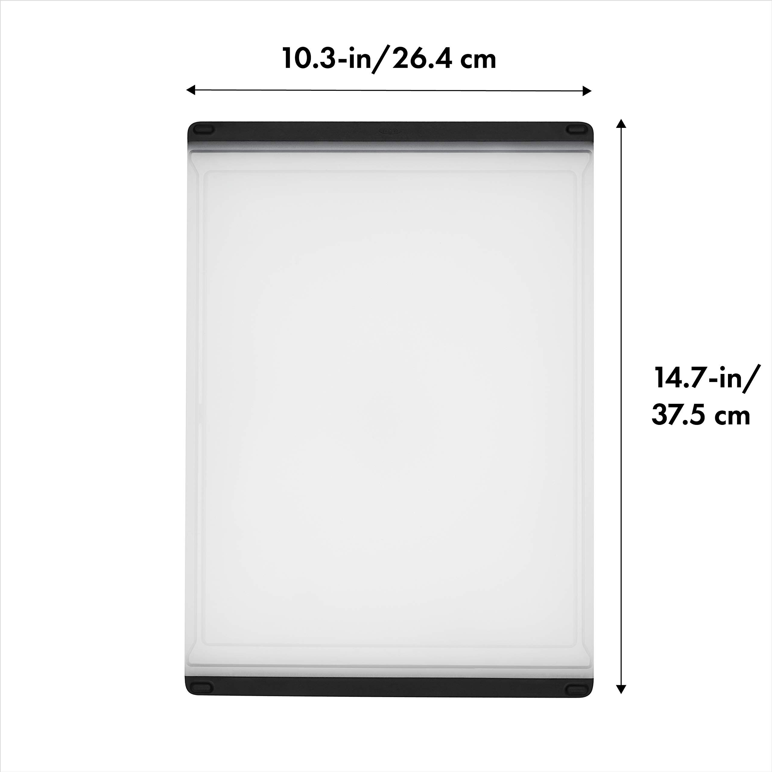 OXO Good Grips 2-Piece Plastic Cutting Board Set (Pack of 1),Clear + OXO Good Grips Plastic Utility Cutting Board 14.7" x 10.3"
