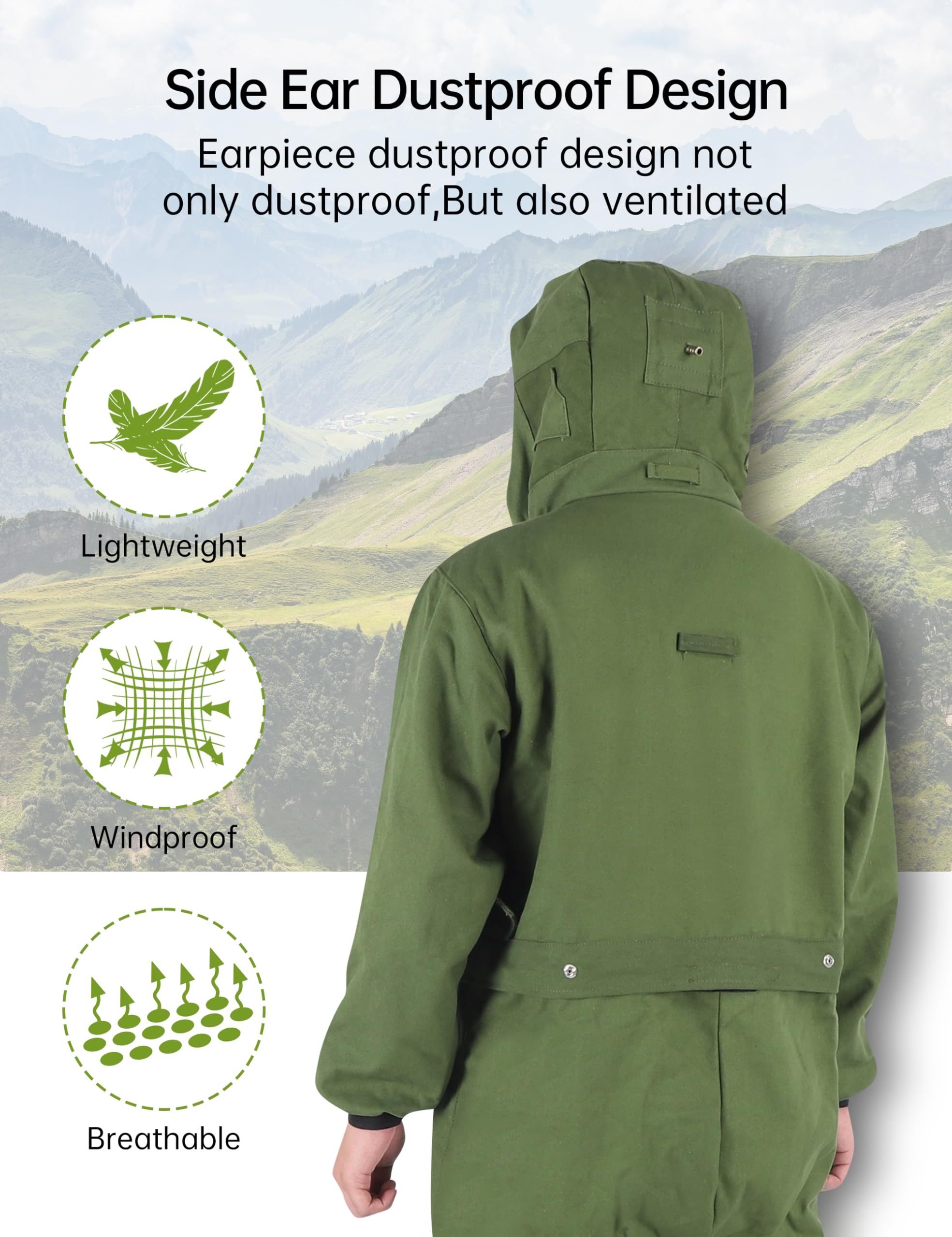 Sand Blasting Hood Suit Sand Blasting Suit Protective Hood Splash Work Protection for Cast Iron Shipbuilding