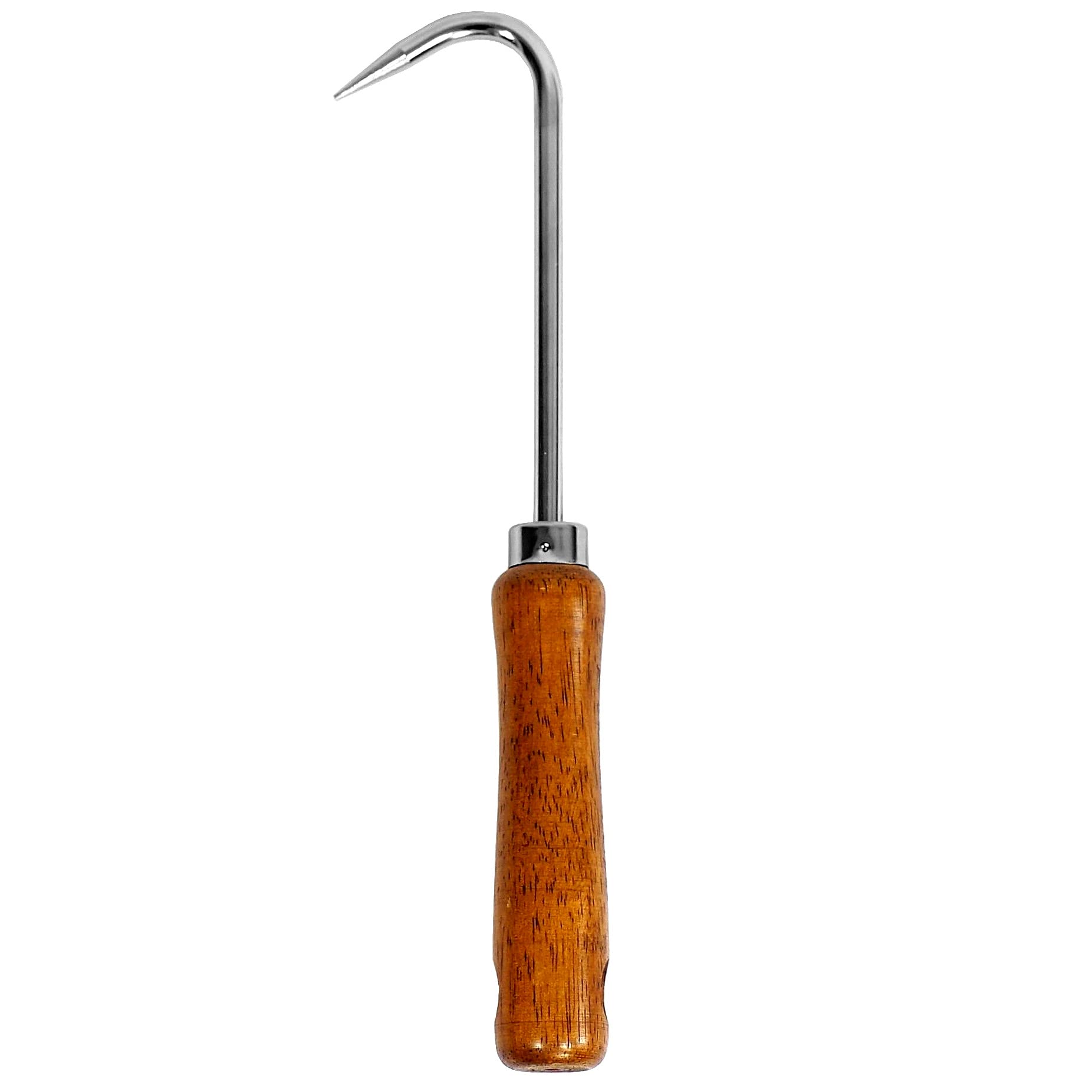 Root Hook Japanese Garden Tool for Loosing Soil, Heavy Duty Japanese Steel, Root Pick Tool for Repotting Bonsai and Transplanting Flower, Made in Japan, Silver