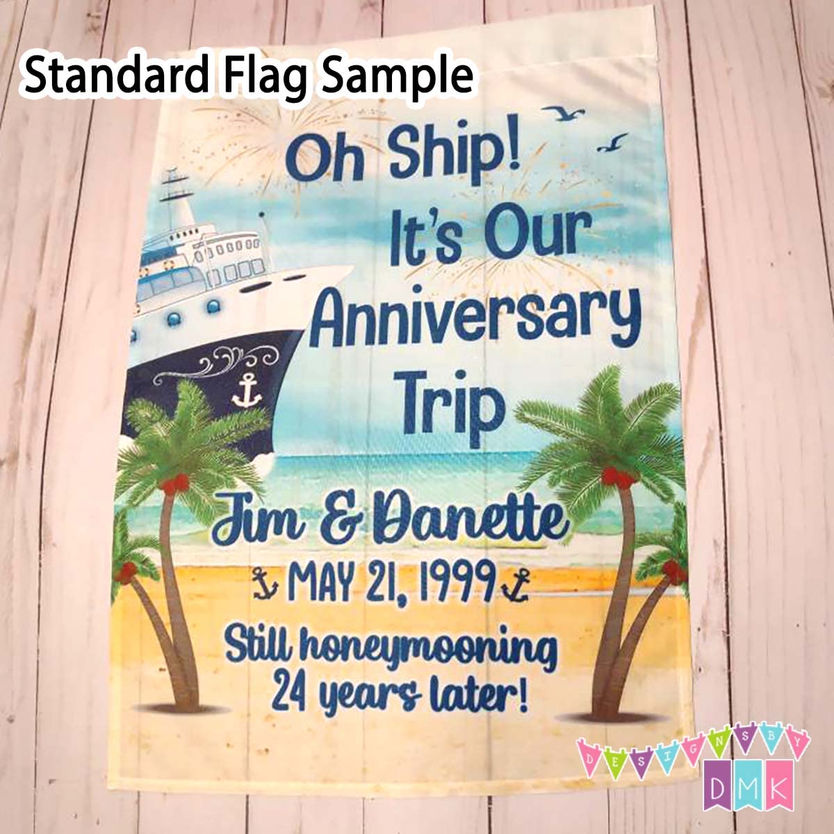 Oh Ship! It's A Girls Trip - Cocktails - Cruise Door Decoration - PERSONALIZED - Banner - Flag - Standard or Premium Fabric - CF007