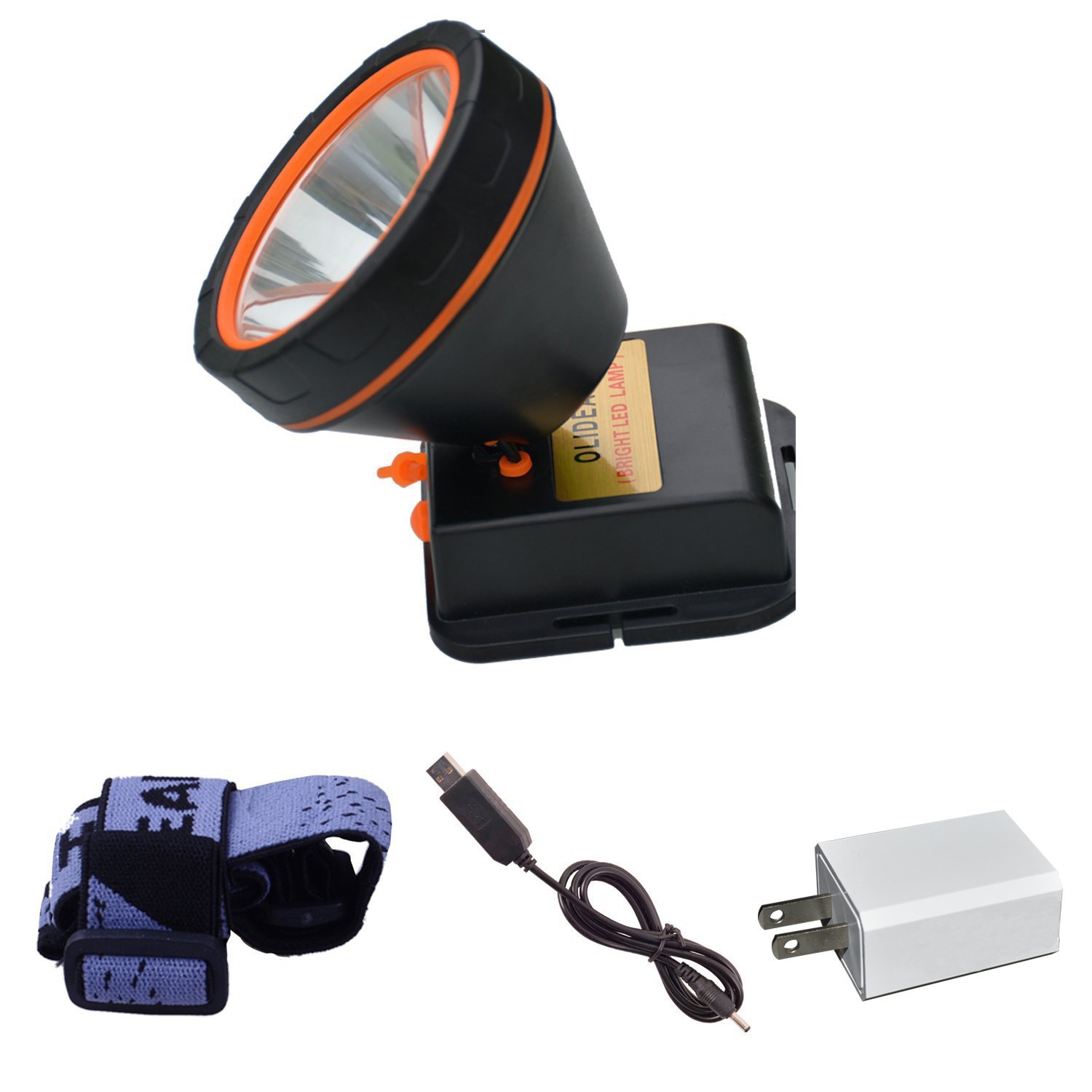 OLIDEAR LED Headlamp Torch Outdoor Rechargeable Bright Flashlight Headlight for Camping Hunting Fishing