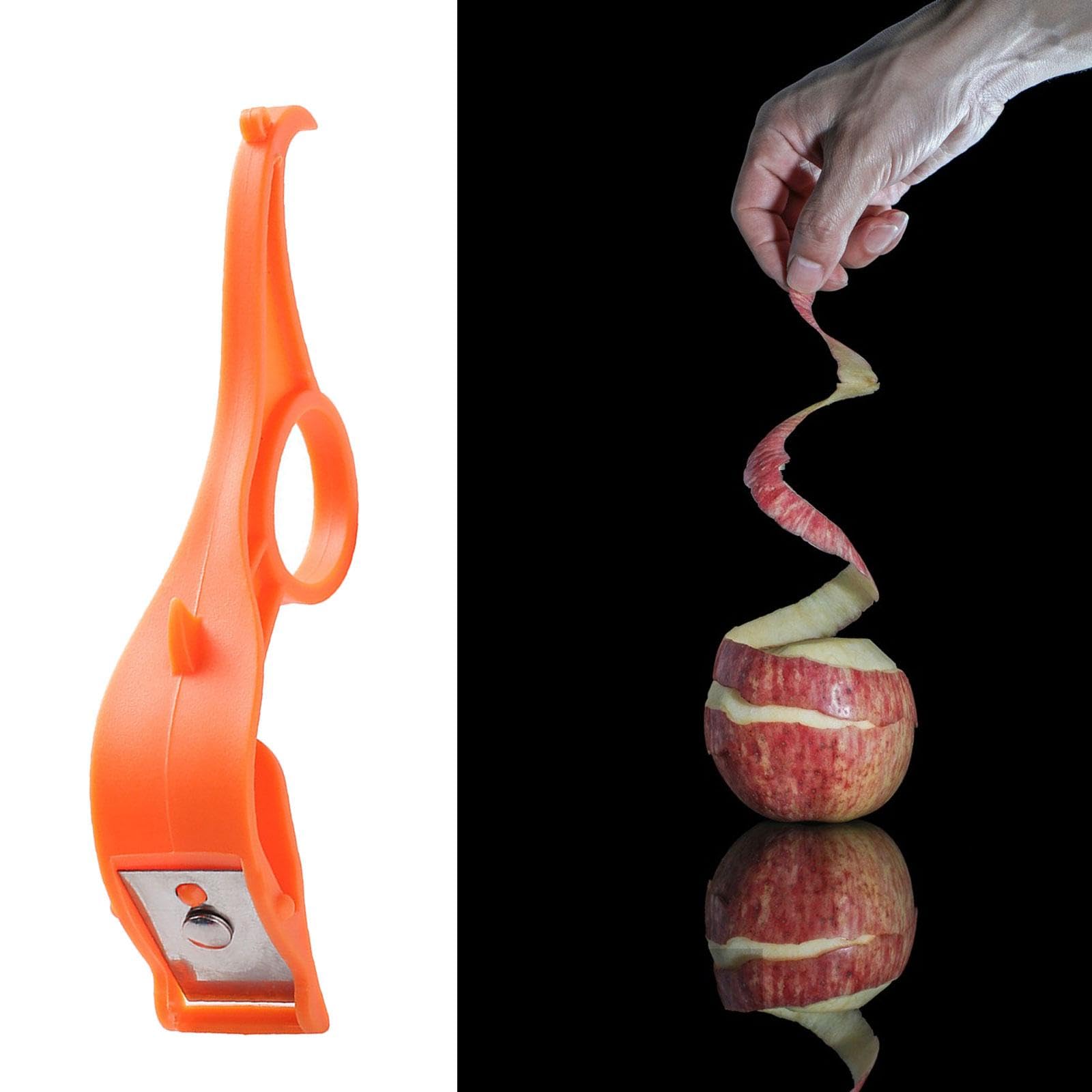 KLKCMS Orange Peeler Fruit Peeler Kitchen Tools Fruit Peel Remover Fruit Peeling Tool Potatoes Peeler for Camping Home Restaurant Grocery, Orange