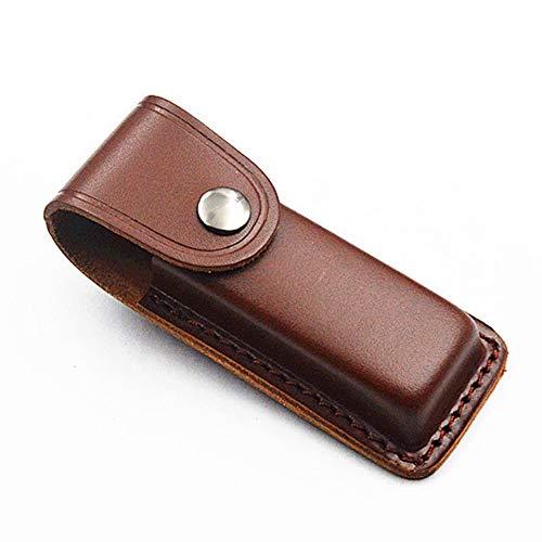 Snap Fastener Hunt Holder Pocket Outdoor Camping Knife Sheath Artificial Leather Multi Tool Case Belt Loop Hiking Pouch Holster