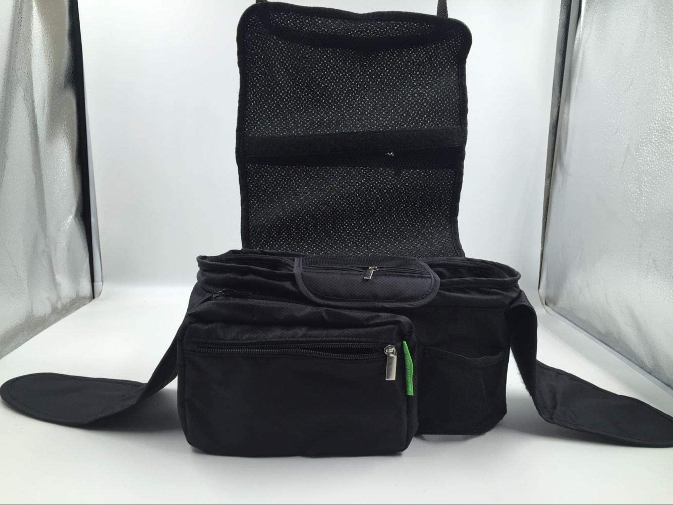 Stroller Organizer,Universal Stroller Bag with Insulated Cup Holders & Large Storage Capacity, Stroller Accessories,Fits for Pushchair Pram, Buggy, Pushchair, Wheelchair (Black)