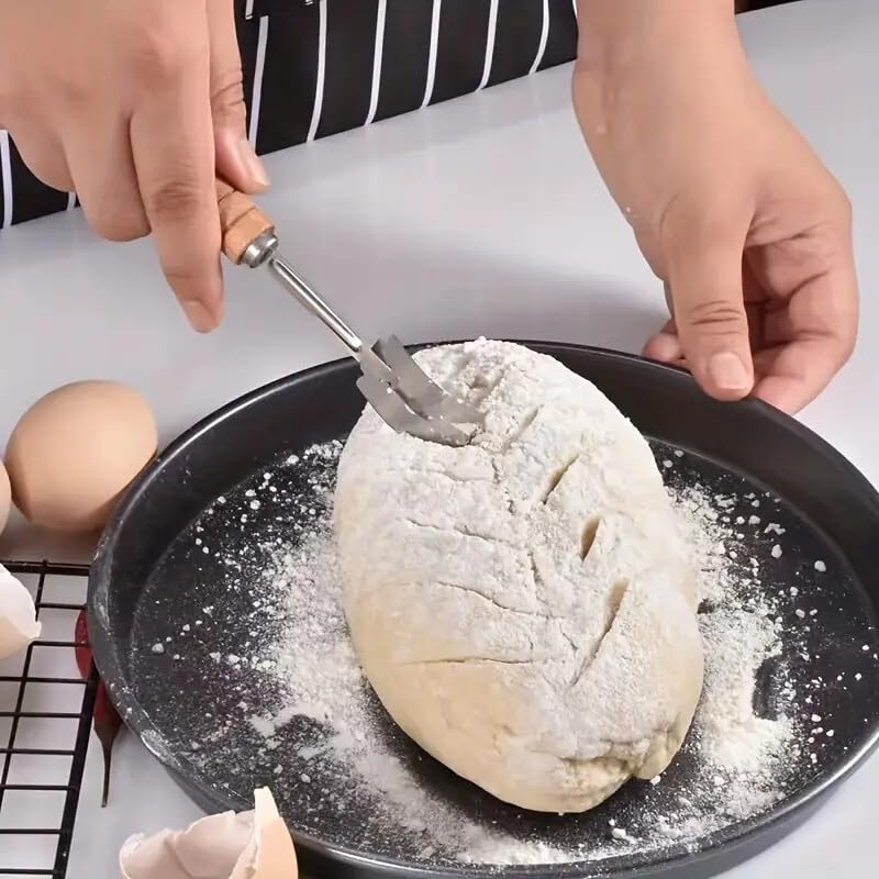 XDDMIAO Bread Knife for Homemade Bread, Sourdough Bread Knife, Bread Saw, Wooden Serrated Bread Slicer, Suitable for Bagels, Baguettes and More, Kitchen Gift Bread Knives.