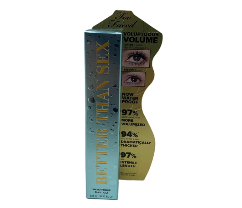 Mascara Waterproof, Voluptuous Volume Lash Mascara, Make Eyelashes Fuller and Longer 0.27 Ounce (Black)