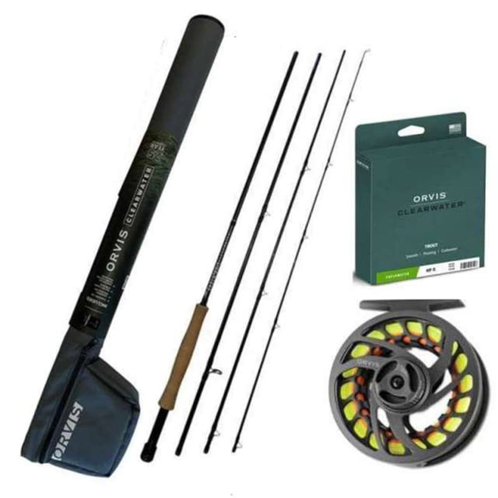 Orvis Clearwater Fly Rod Outfit - Fishing Rod and Reel Combo Starter Kit - 9' 5-wt., Arbor Reel