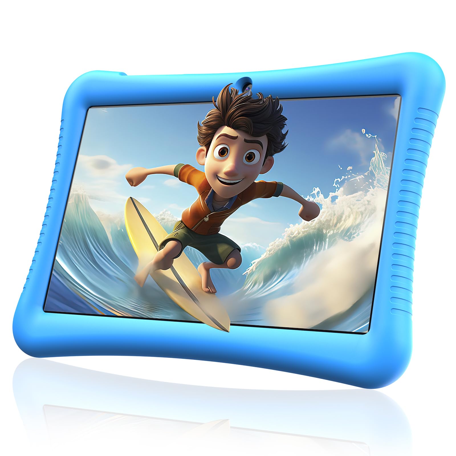 MOOKIA Kids Tablet 10 inch Android 13 Tablet for Kids 3-12 Quad Core 3+32GB Dual Camera GMS Certified WiFi Tablet Parental Control with Drop-Proof Case