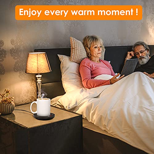 Mug Warmer for Desk, Coffee Mug Warmer, Electric Coffee Warmer with Auto Shut Off, 2 Temperature Setting Smart Cup Warmer with Timer for Heating Coffee, Beverage, Milk, Tea and Hot Chocolate
