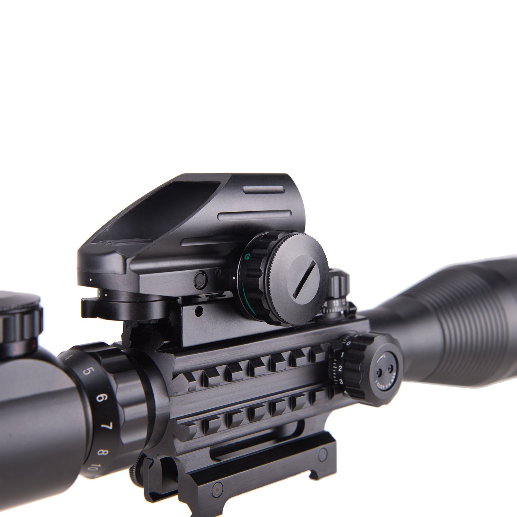 Pinty 3 in 1 Scope Combo 4-16x50EG Illuminated Rifle Scope + 4 Reticle Red&Green Reflex Sight + Red Dot Laser