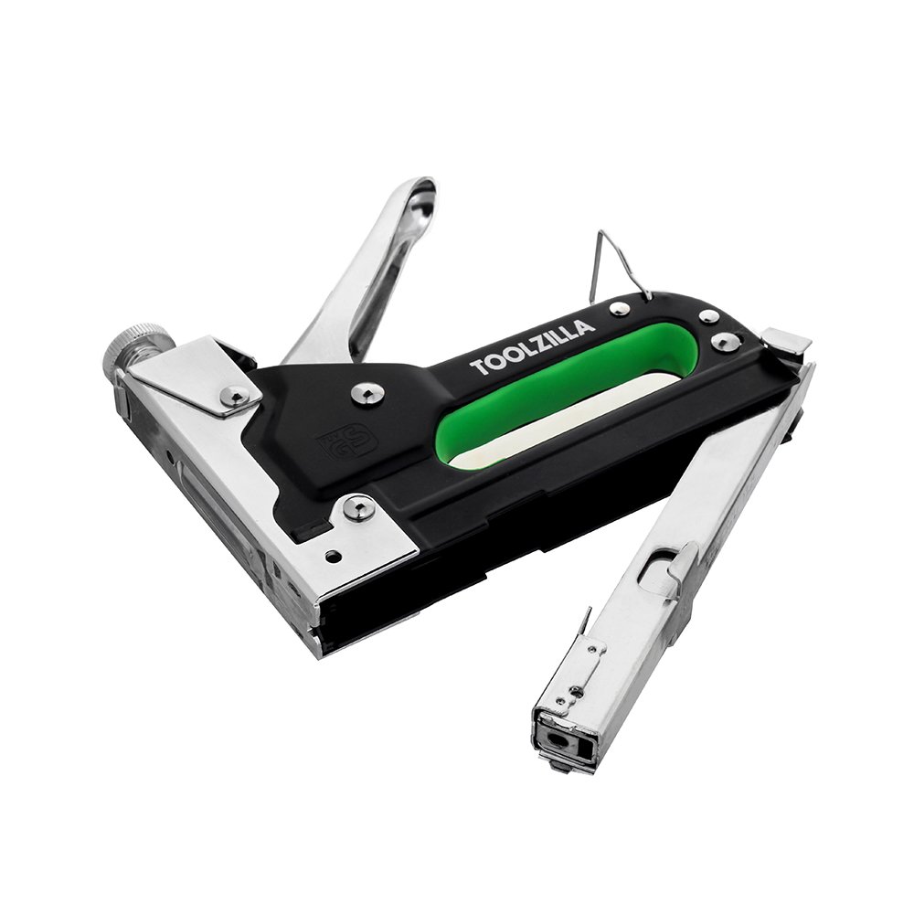 TOOLZILLA® Heavy Duty Staple Gun & Staple Selection Pack | Professional Set with Multiple Usage as Fabric Stapler, Cable Stapler, Staple Gun for Wood, Staple Gun for Teachers
