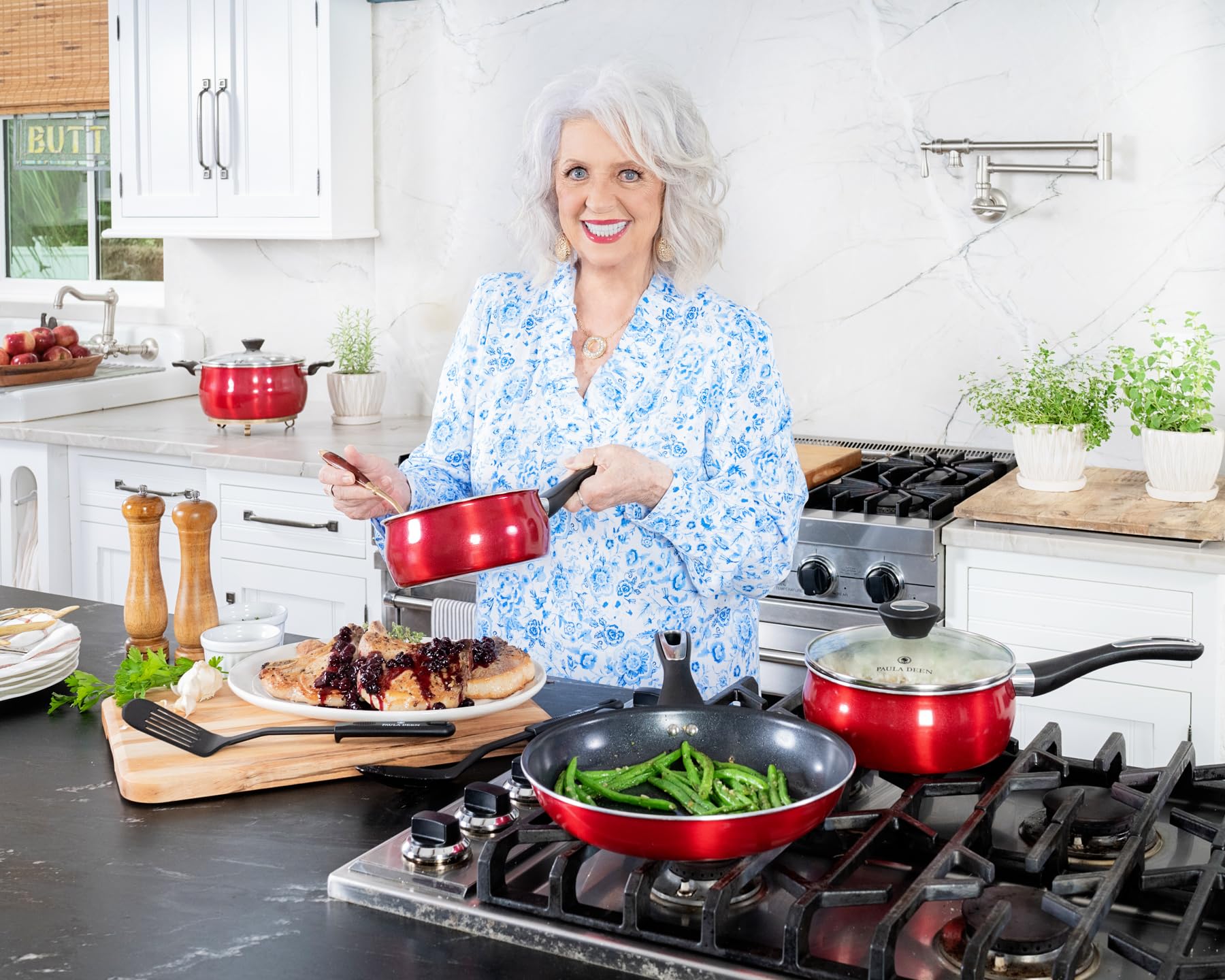 Paula Deen PD12PASSBK 12 Piece Cookware Set Black