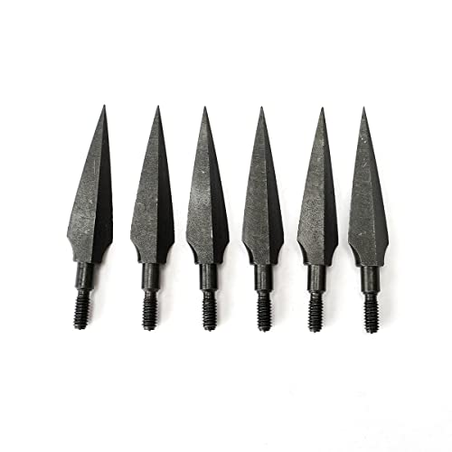PMZ Archery 125Grain Arrow Points 6pcs for Target Practice Shooting Hunting Bow Recurve Bow (125Grain Arrow Points 02)