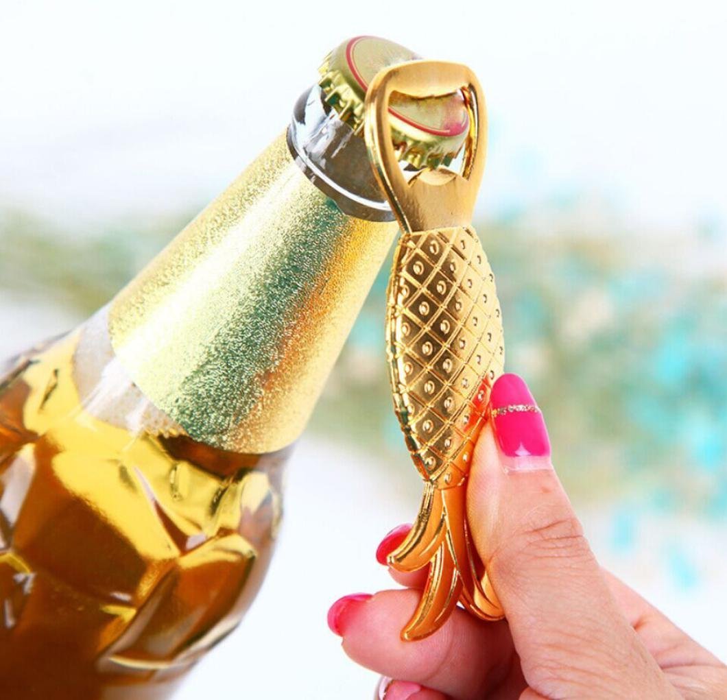 Pineapple Bottle Opener-LASLU Bottle Opener Pineapple Shape Alloy Tool Wedding Party Birthday Baby Shower Favor Gift Souvenirs
