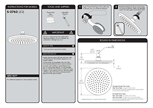 Speakman S-2762 Circular Rain Shower Head for Stylish Bathroom Décor, 2.5 GPM, Polished Chrome