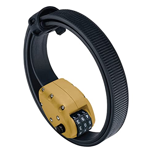 OTTOLOCK Combination Bike Lock | Lightweight & Compact | Theft Deterrent for Quick Stops | Cycling, E-Mobility, & Outdoor Gear (Gold, 30 Inch)