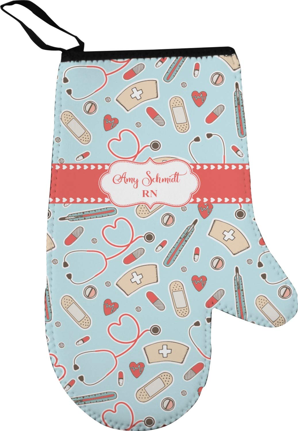 Personalized Nurse Right Oven Mitt & Pot Holder Set w/Name or Text