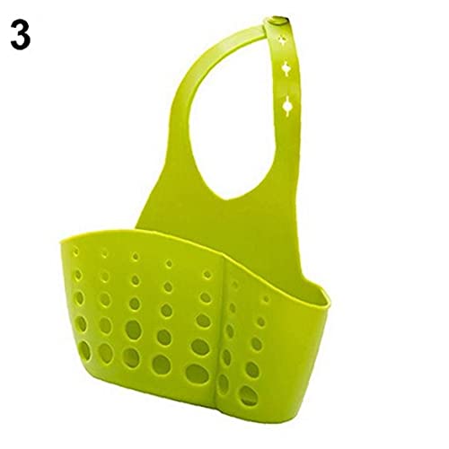 Pinicecore Kitchen Sink Sponge Holder Sink Holder Sponge Drain Rack 2 Bags Holes Tap Hanging Strainer Organizer for Brush Sponge Bathroom Holder Kitchen Holder Green