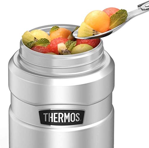 THERMOS Spider Man Spider Man Web STAINLESS KING Stainless Steel Food Jar with Folding Spoon, Vacuum insulated & Double Wall, 16oz