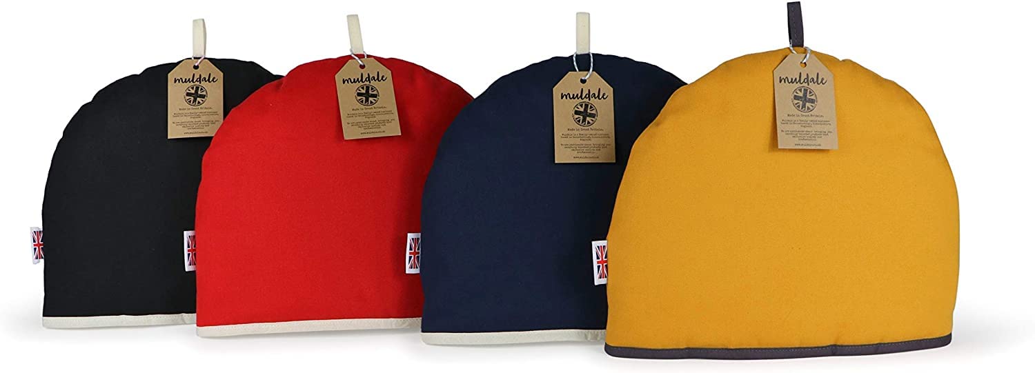 Muldale Queen Elizabeth Tea Cozy for Teapot Insulated - Crown Design - Large Teapot Cover for Keeping Warm - English Tea Cosy - 100% Cotton with Extra Thick Wadding - 2-6 Cups