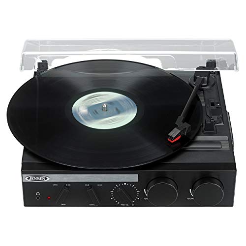 JensenĀ® 3-Speed Stereo Turntable with Built-in Speakers
