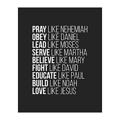 Spiritual Role Models - Christian Wall Decor Print, Inspirational Bidle Verse Wall Art Decor For Home Decor, Office Decor, Church Decor, Room Decor Aesthetic, Unframed Spiritual Wall Print- 8x10”