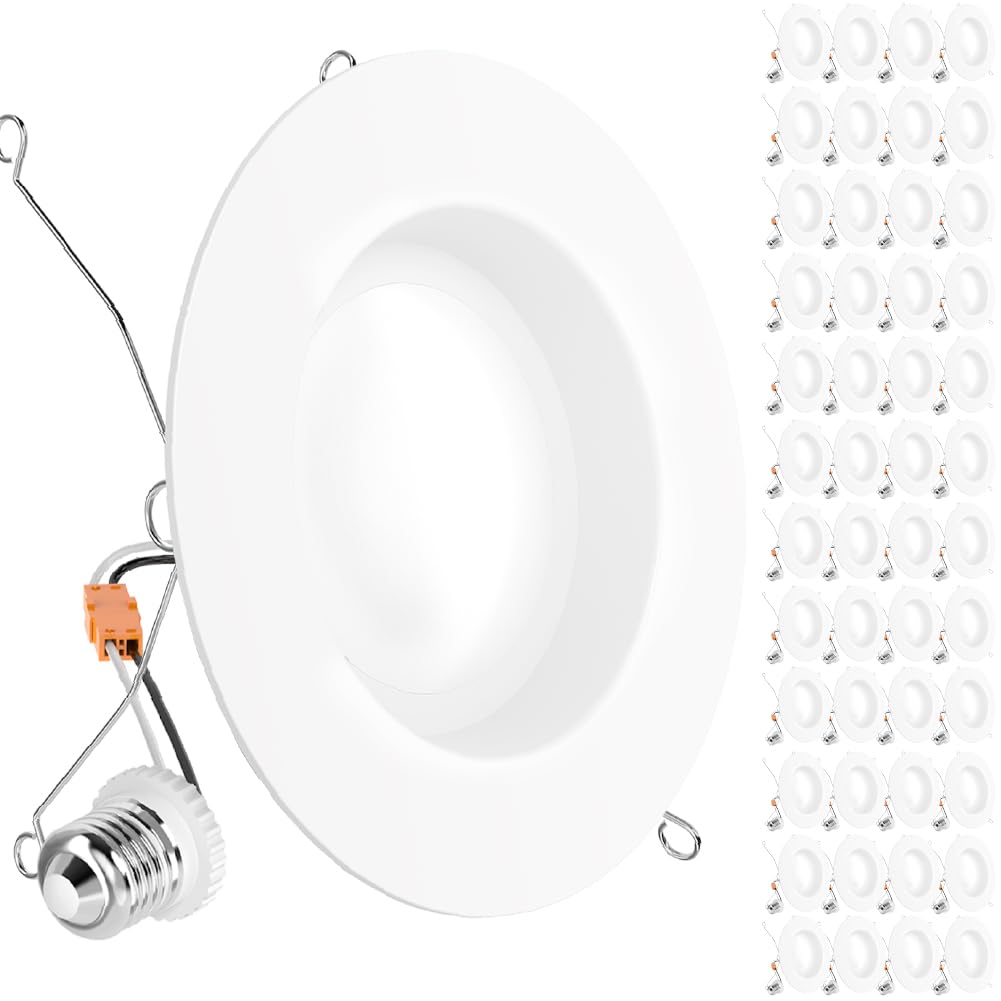 Sunco 96 Pack Retrofit LED Recessed Lighting 6 Inch, 5000K Daylight, Dimmable Can Lights, Smooth Trim, 13W=75W, 965LM, Damp Rated - UL Certified
