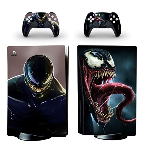 Oumaga Ps5 Skins Ps5 Stickers Ps5 Stickers Compatible with Playstation 5 Game Consoles Ps5 Controllers venom