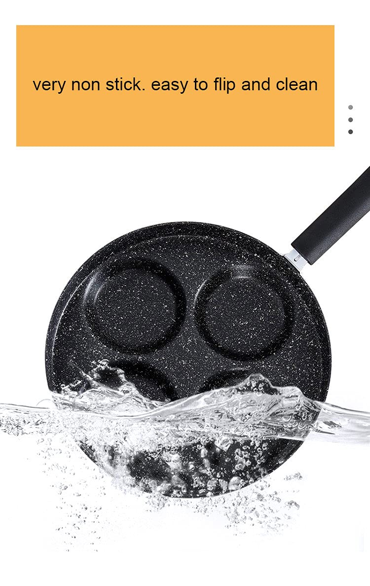NINGVIHE Egg Pan,Non Stick Frying Pan,Skillet Pans for Cooking,Multi Egg Cooker Pan for Breakfast,Safe Non-stick Coating(Round)