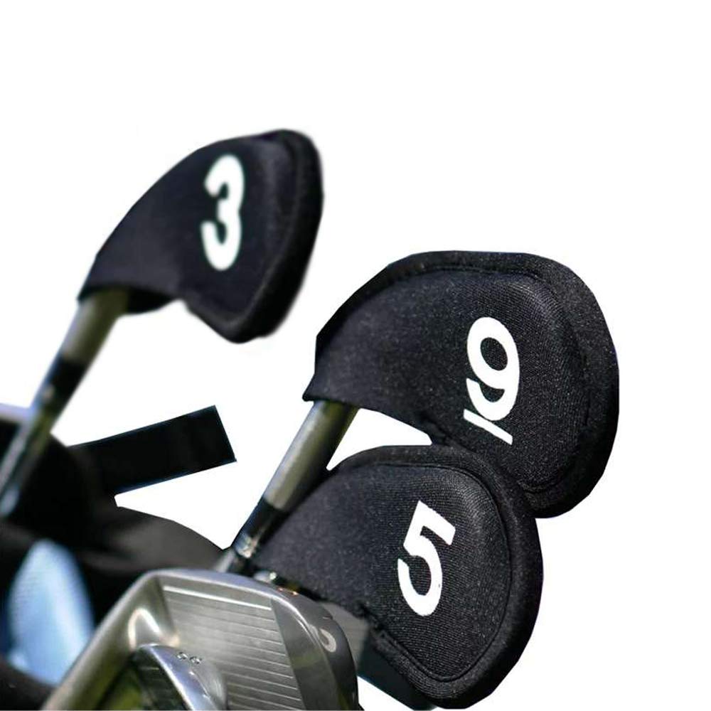 LARATH 10 Pcs Golf Club Iron Head Covers Sports Neoprene Covers Elastic Standard Protection Sleeves with Number Marks