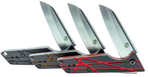 STATGEAR Ledge Slip-Joint Pocket Folding Knife | D2 Steel, G10 Handle, Reversible Tip-Up Carry Pocket Clip - EDC Hunting Compact Rugged Everyday Carry Slip Joint…