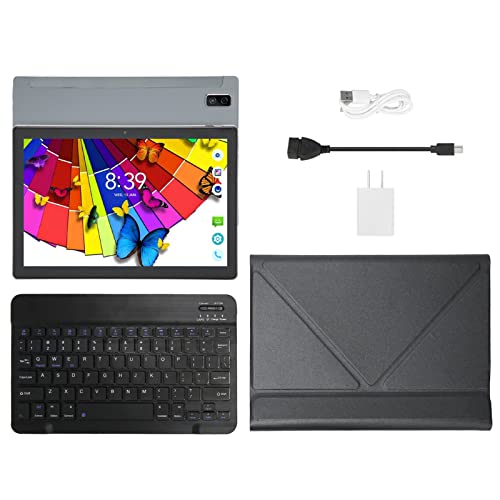 MAVIS LAVEN 10 Inch Tablet, IPS 8800mAh Octa Core Tablet PC 8GB RAM 128GB ROM Dual Camera 5G WiFi for School (Grey)