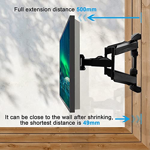 SYLVOX 75 inch Outdoor TV, Waterproof 4K Ultra HD HDR Smart TV with Bluetooth WiFi Function with Waterproof Wall Mount for Partial Sunshine Areas