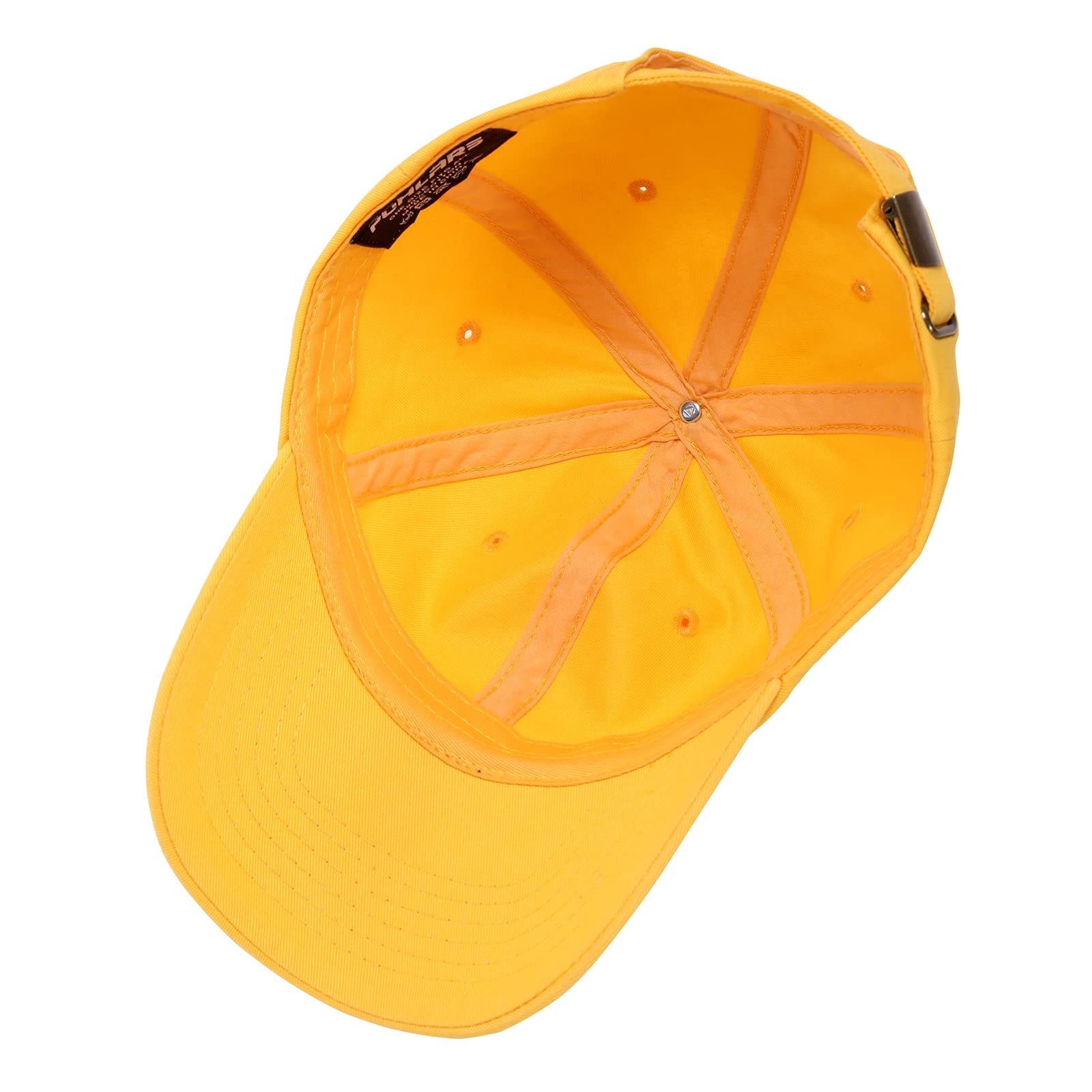 POHLARS Adjustable Size Low Profile Cotton Baseball Caps Men Women Premium Dad Hat Unstructed Plain Cap All Season 100% Cotton(Yellow)