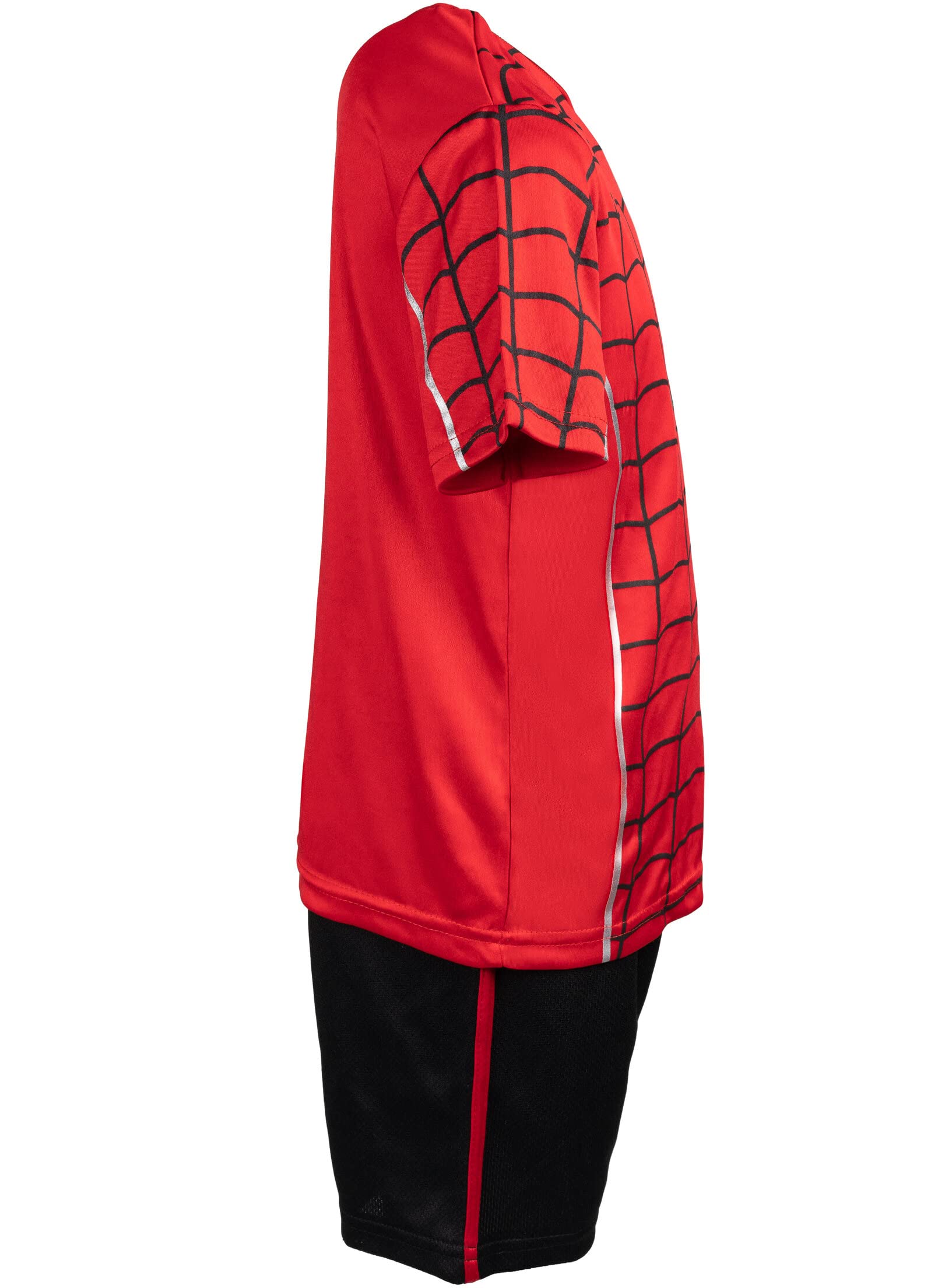 Marvel Spider-Man Little Boys Athletic Pullover T-Shirt Mesh Shorts Outfit Set 6
