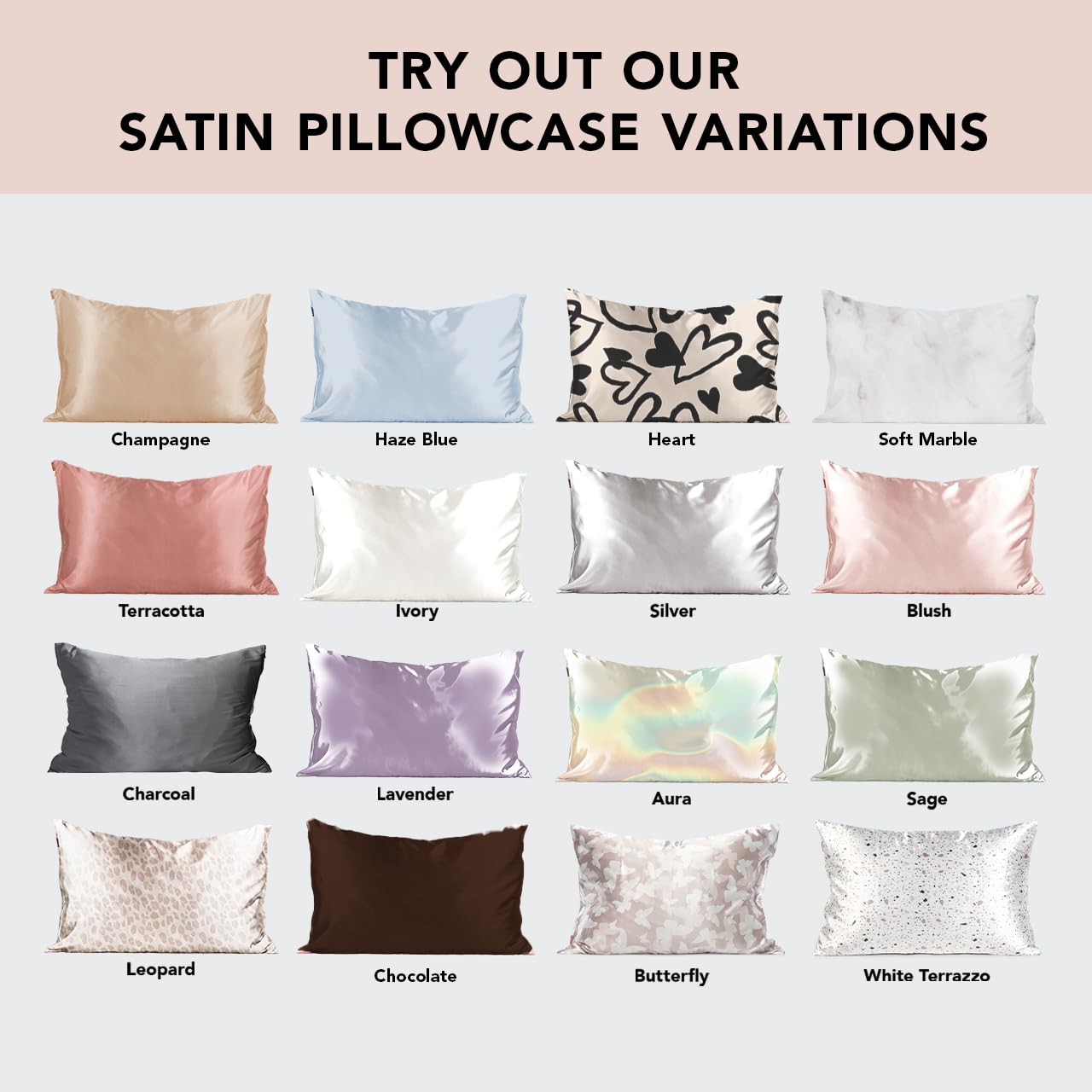 Kitsch Satin Pillowcase for Hair and Skin Queen, Softer Than Silk Pillow Cases for Hair, Cooling Satin Pillowcase with Zipper, Pillow Case Covers, Satin Pillow Cases Standard Size (Blush, 1 Pack)