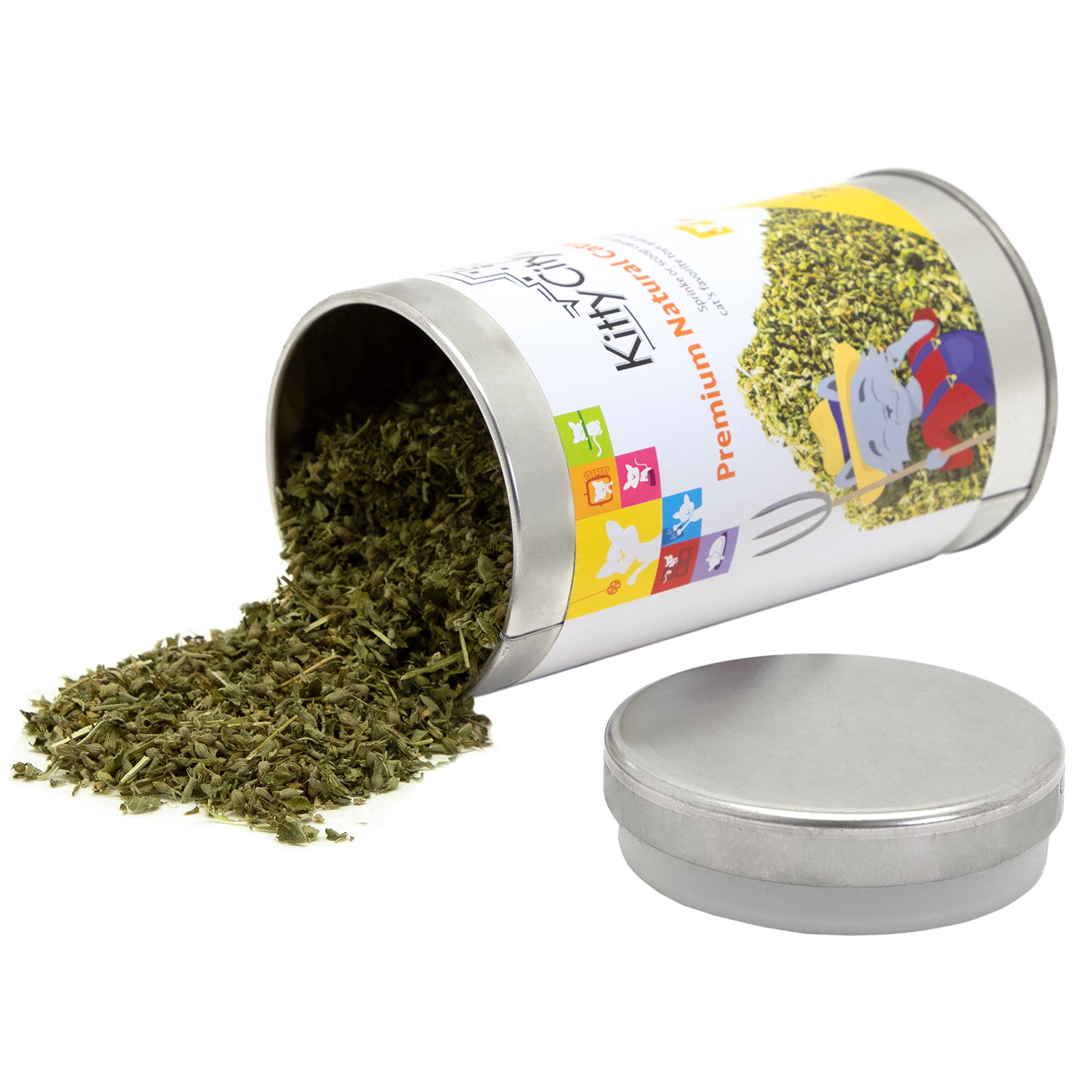 Kitty City Cat Premium Natural Catnip Tin, Premium Catnip Bag and 3-Pack, Catnip with Silvervine, Catnip Spray