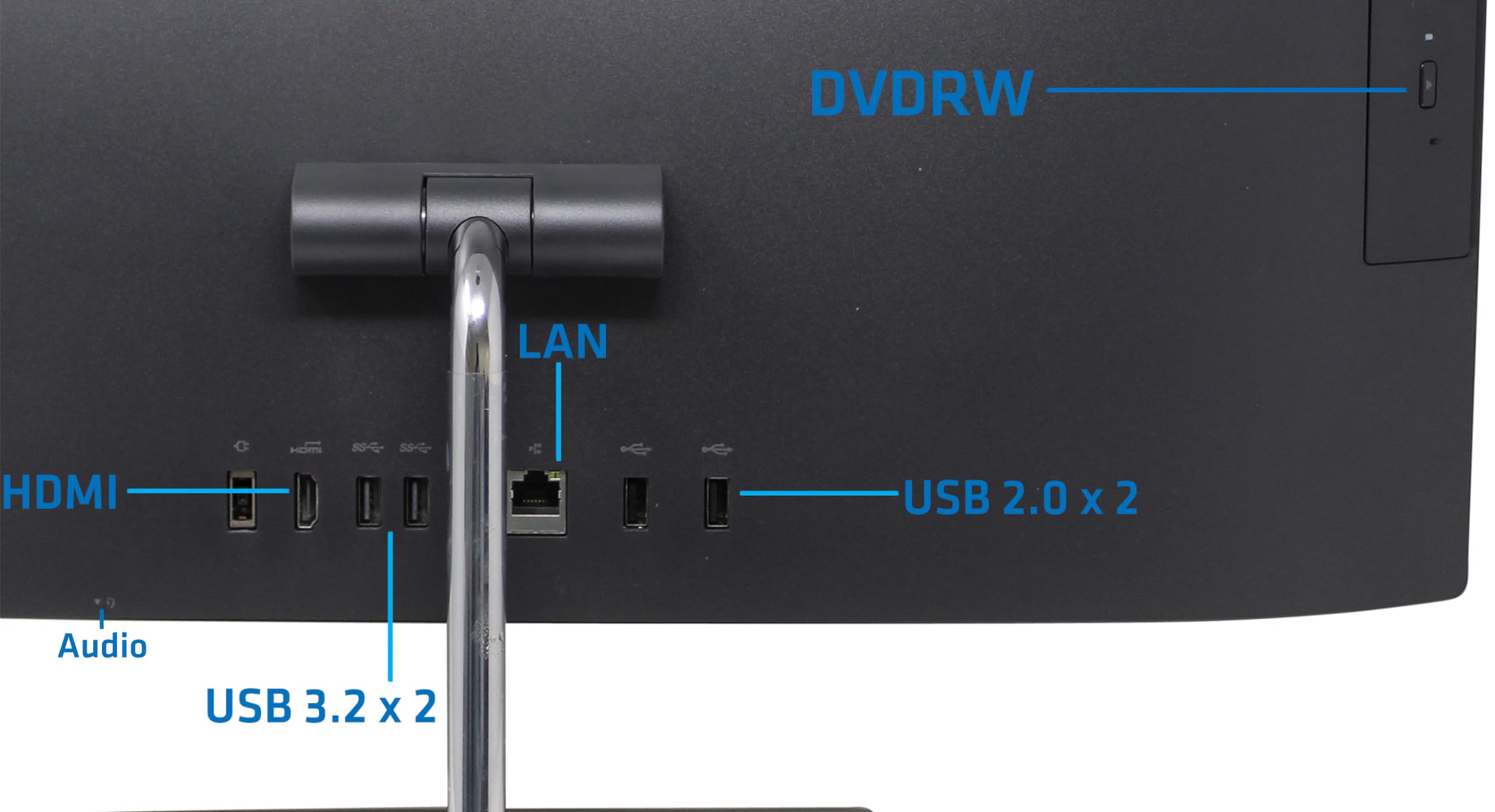 Lenovo V30a All-in-One 24" FHD AIO Desktop Computer, Intel i3-1115G4, 32GB RAM, 1TB NVMe SSD, DVDRW, USB 3, WiFi, Bluetooth, Webcam, Windows 11 Pro, Black AIO