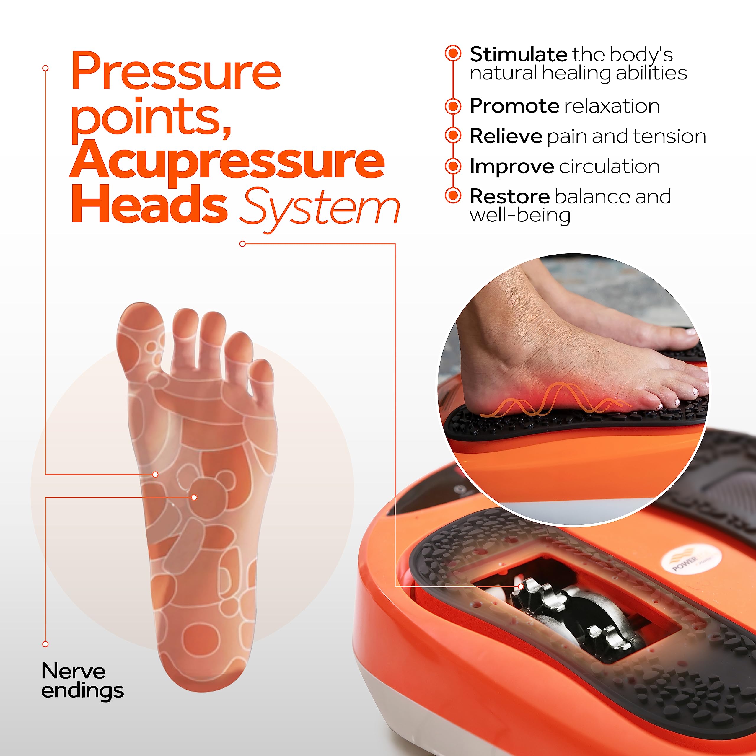 Power Legs Electric Foot Massager Machine with Remote Control, Adjustable Speed, Vibration - Calf Massager - Feet Massager for Neuropathy Pain Relief, Plantar Fasciitis, Leg Blood Circulation