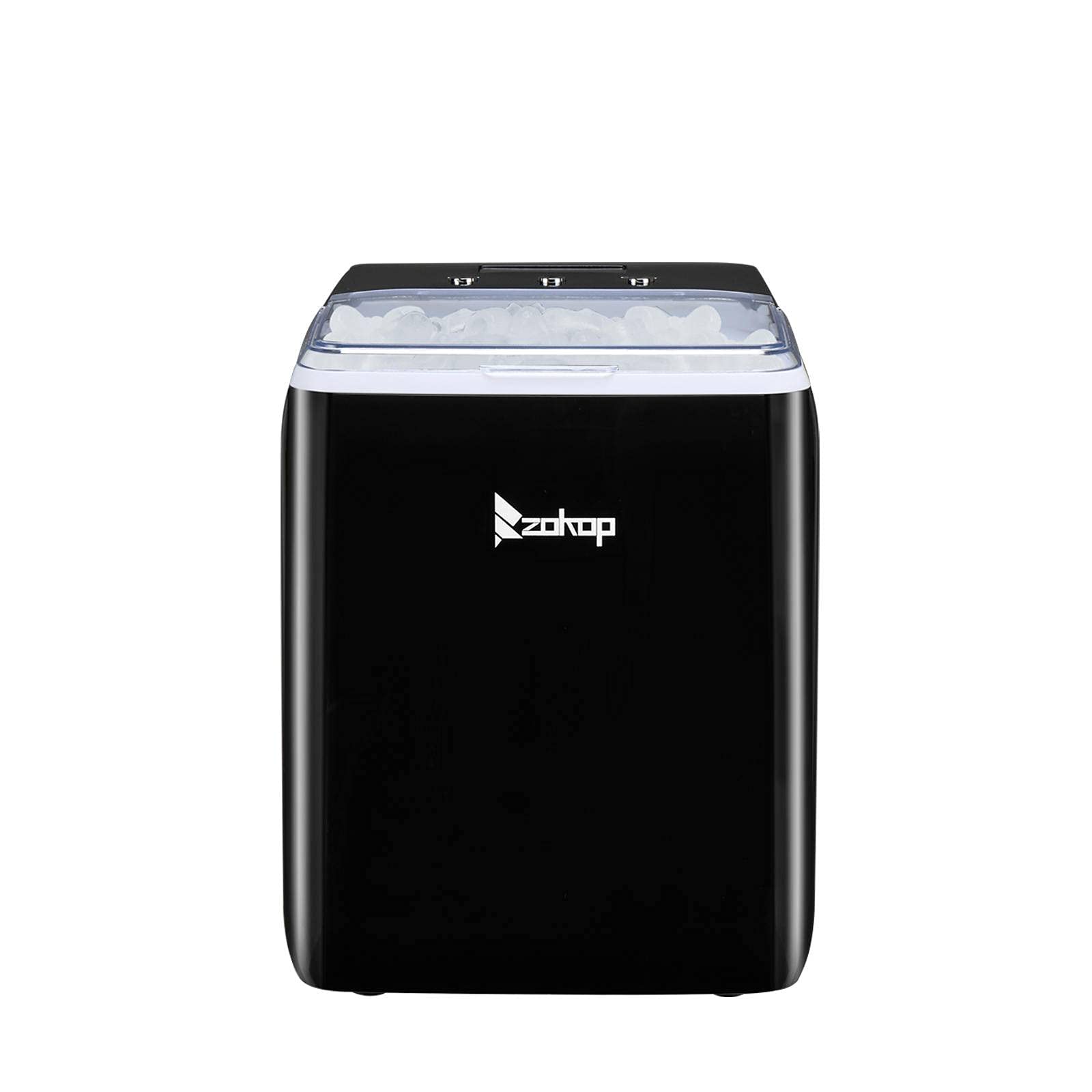 NA 120V 150W 44lbs/20kg/24h Ice Maker Black Plastic Transparent Cover/Display Commercial/Household