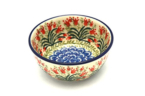 Polish Pottery Bowl - Ice Cream/Dessert - Crimson Bells