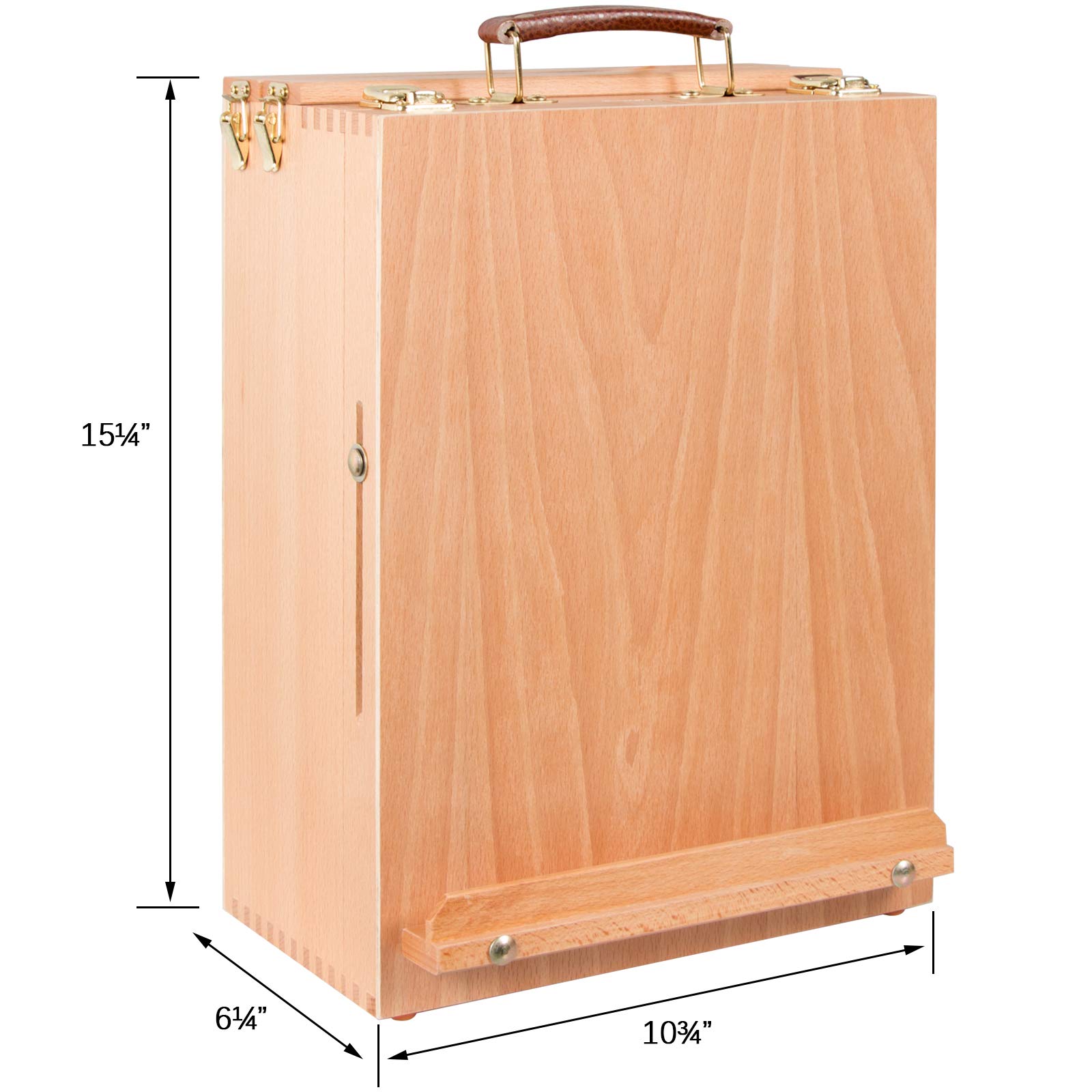 Kuyal Art Supplies Box Easel Sketch Box Painting Storage Box-Adjustable Design with Large 2-Drawer（2-Drawer Box Easel)