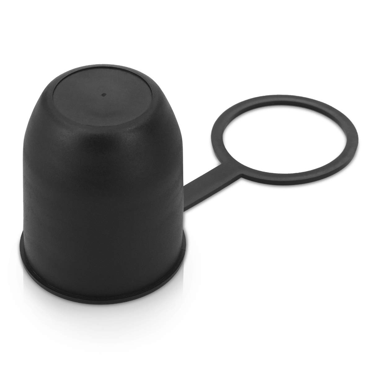 kwmobile Trailer Hitch Ball Cover - Plastic Tow Ball Cap Bumper Damage Protector for 2" (50mm) Towballs - Weatherproof and Car Wash Safe - Black