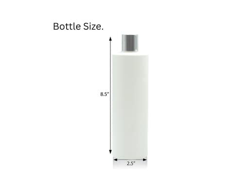 Plastic bottle 16 Oz/500Ml, HDPE,white color, with silver disk top cap, Pack of 6 are Perfect for filling liquid soap lotion conditiner shampoo, cleaning and disinfecting, multy purpuse use.