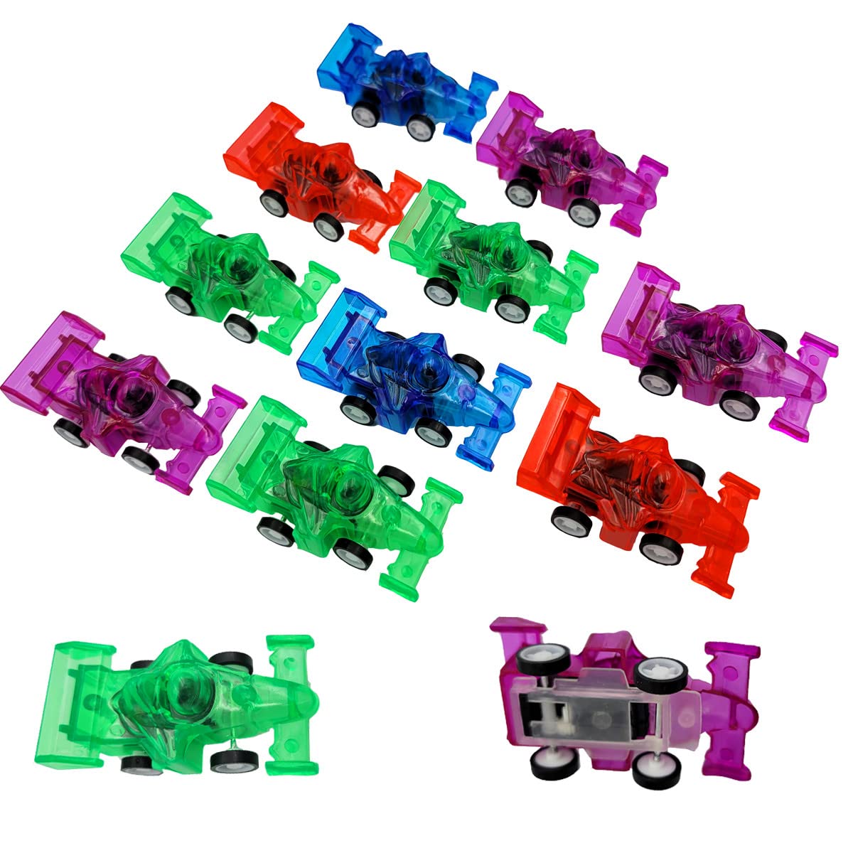 SeeuFun 48 Pieces Bulk Mini Pull Back Racing Cars Die Cast Vehicles Toy, Party Favors for Boys and Girls,Colors Randomly (48pcs)