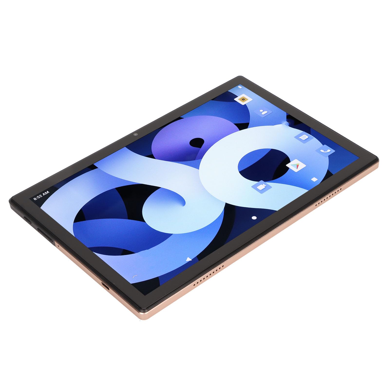 MAVIS LAVEN Smart Tablet, 12GB RAM 512GB ROM Tablet 4G LTE Front 8MP Rear 16MP 10.1 Inch 8 Core 2560X1600 Resolution Mulriple Interface for Game for Learning (Gold)