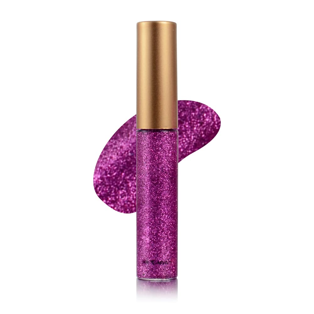 Kyannkara Liquid Glitter Eyeshadow Glitter Eyeliner Metallic Shimmer Eye Looks Galaxy Long Lasting Quick-Drying Sparkling Eye Shadow（09#）