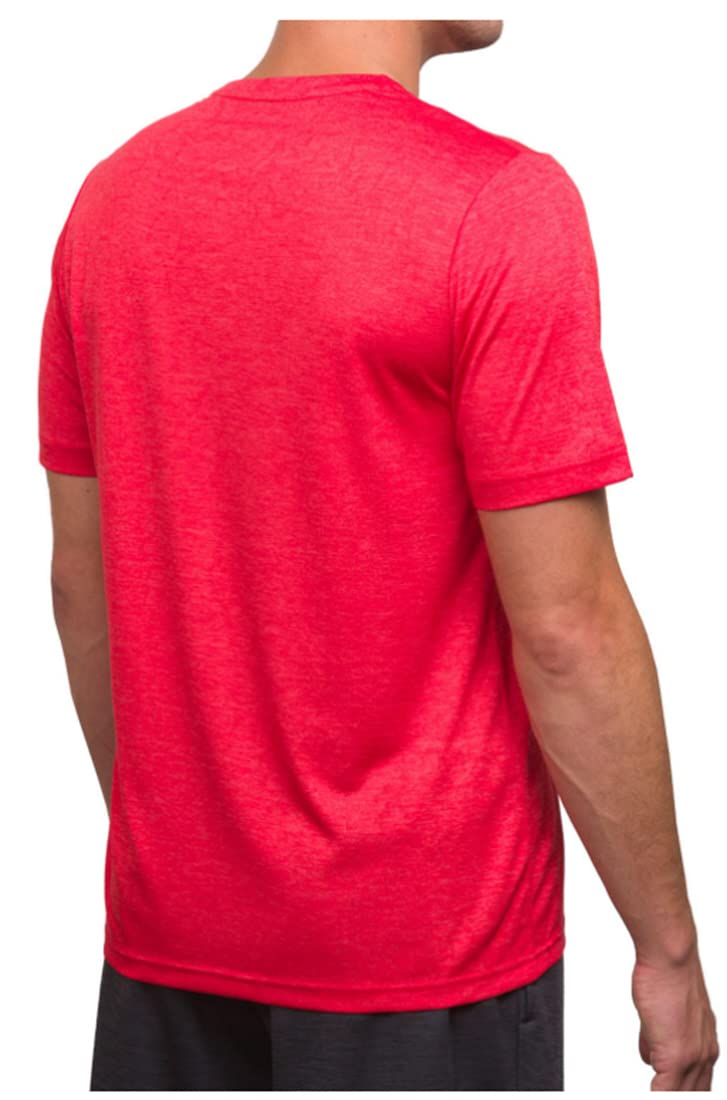 Reebok Men's Textured Active Tee (Mars Red, XX-Large)