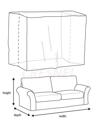 STARTWO Furniture Cover Plastic Bag Plastic Couch Cover Heavy Duty Water Resistant Thick Clear | Sofa Slipover for Moving and Long Term Storage 42”(Width) x 34”(Depth) x 42"(Height)